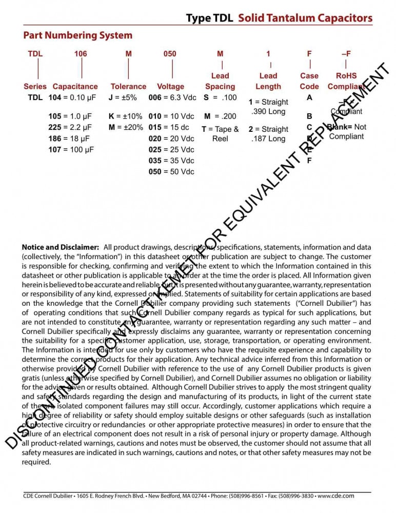 TDL datasheet page 5