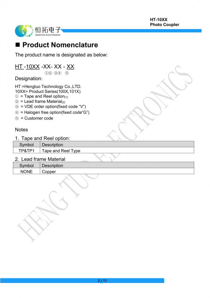 HT-1019-TP1 datasheet page 3