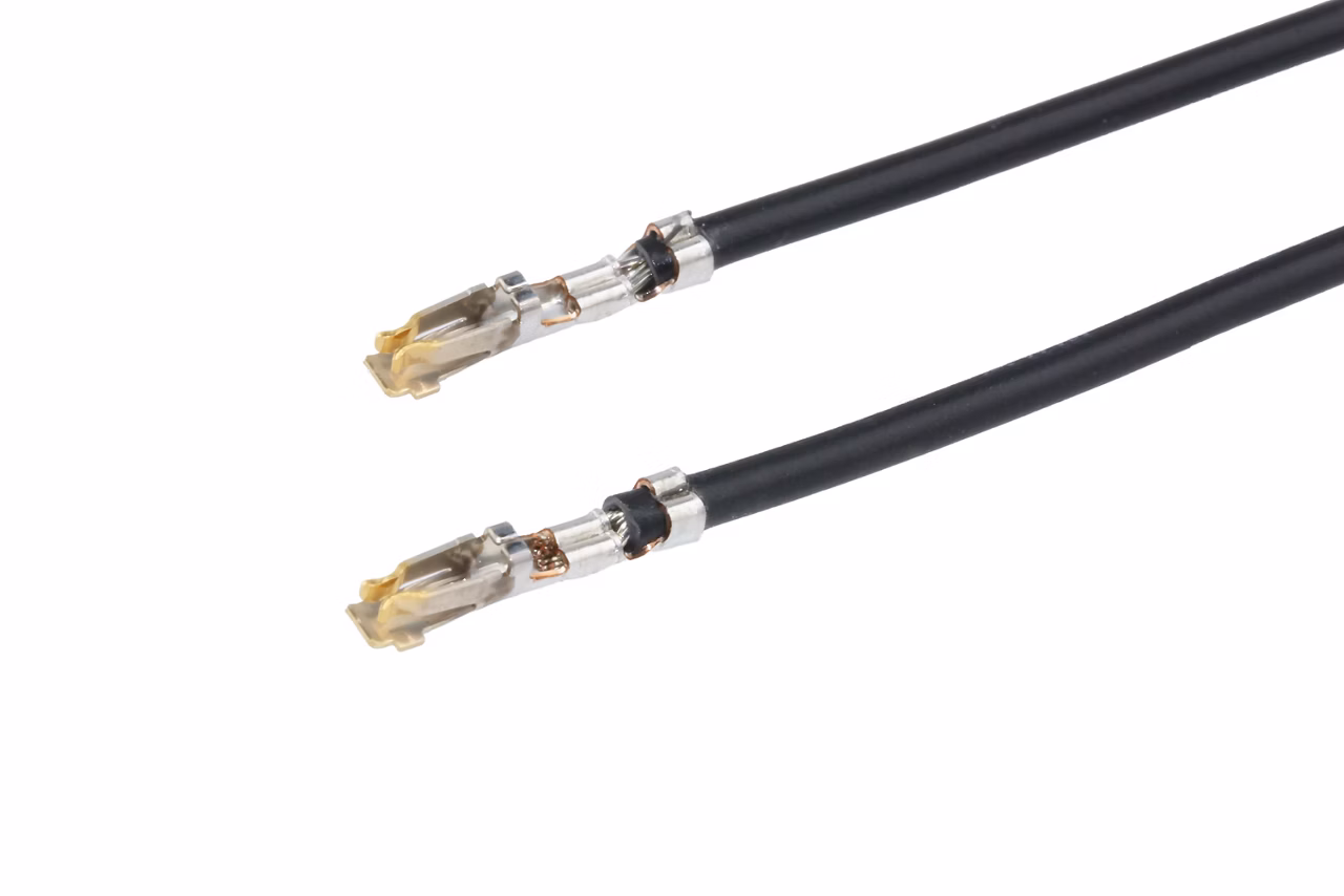 Pre-Crimped Lead Pico-Lock 3.0 Female-to-Pigtail, Gold (Au) Plating, 300.00mm Length, 18 AWG, Black