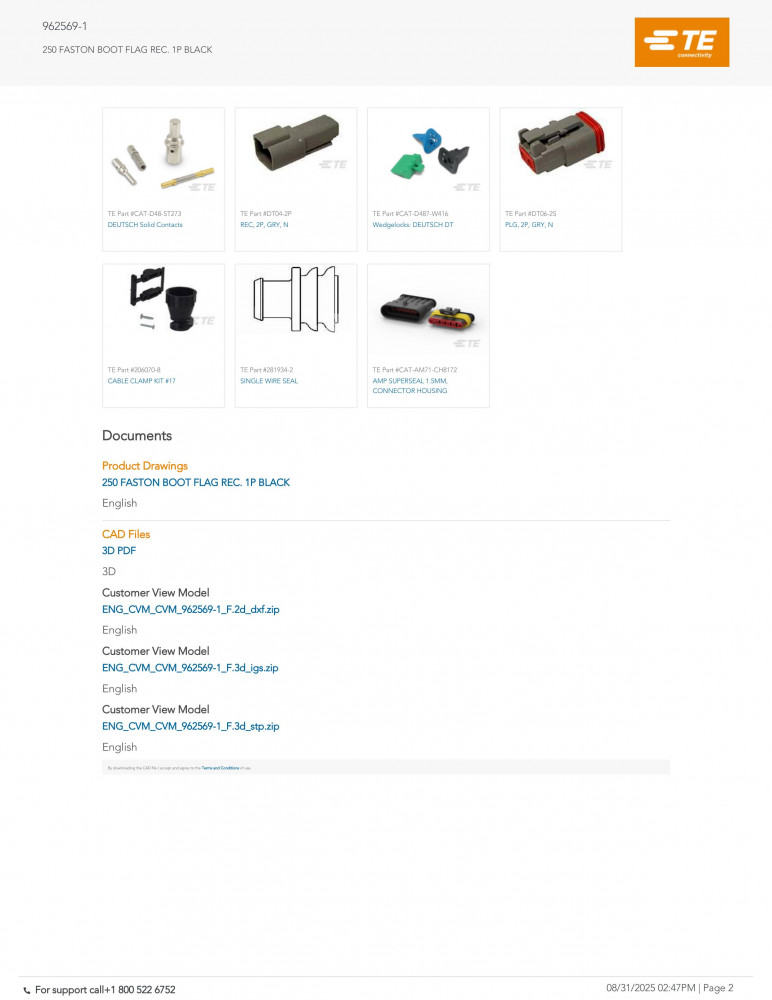 962569-1 product drawing, page 2