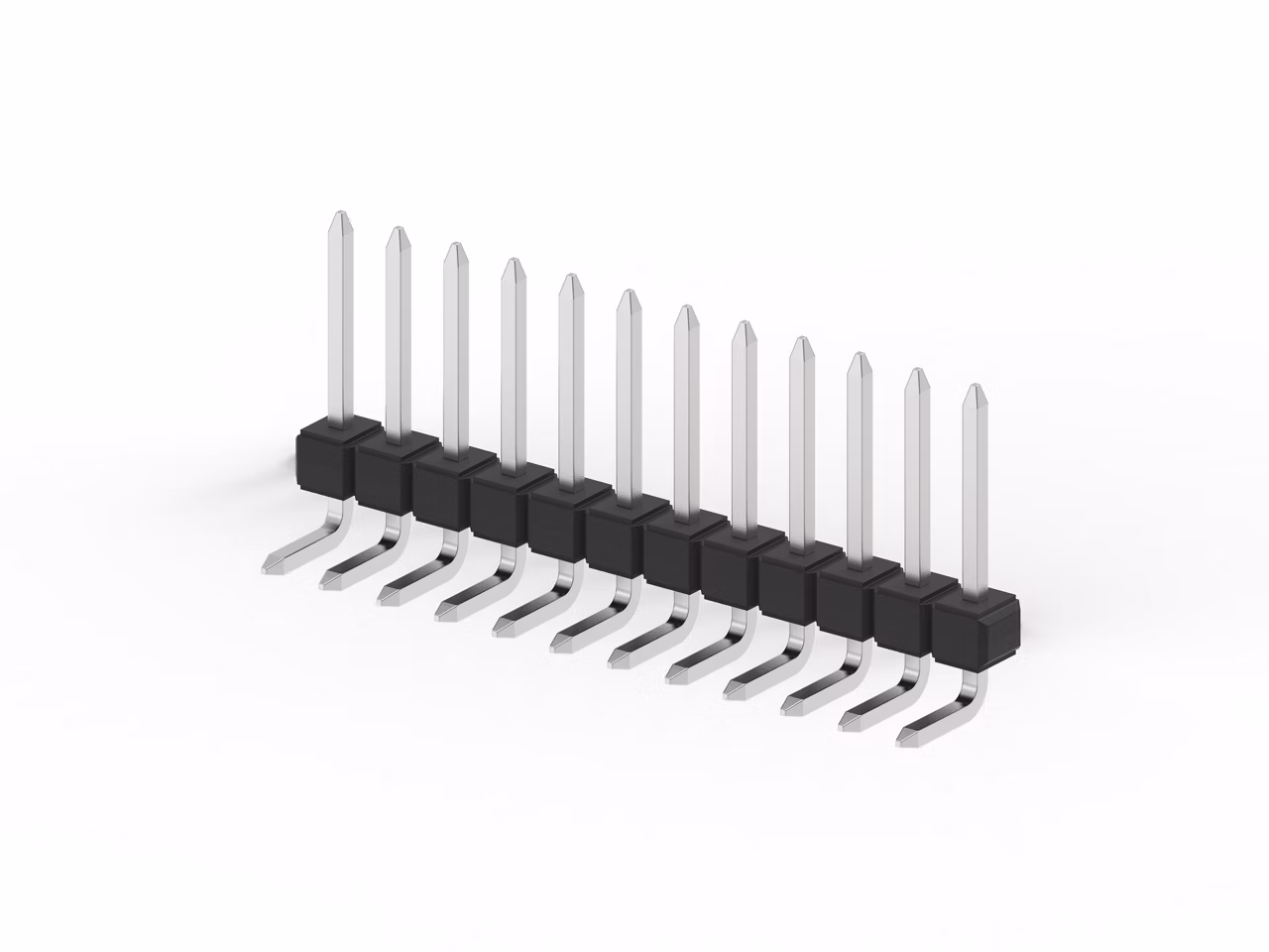 KK 254 Breakaway Header, Right-Angle Surface Mount Compatible, 12 Circuits, Tin (Sn) Plating, Mating Pin Length 8.23mm, Bag for sale