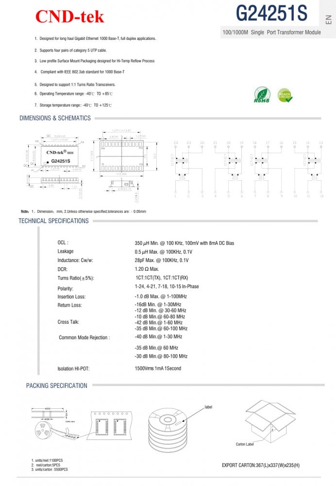 CND-tek G24251S datasheet page