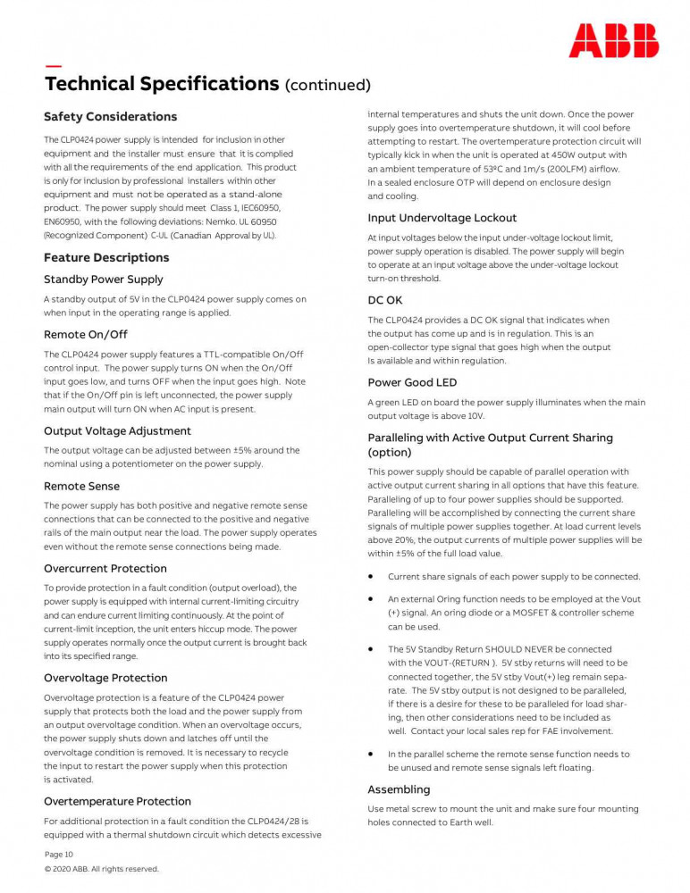 CLP0424FPXXXZ02A datasheet page 10