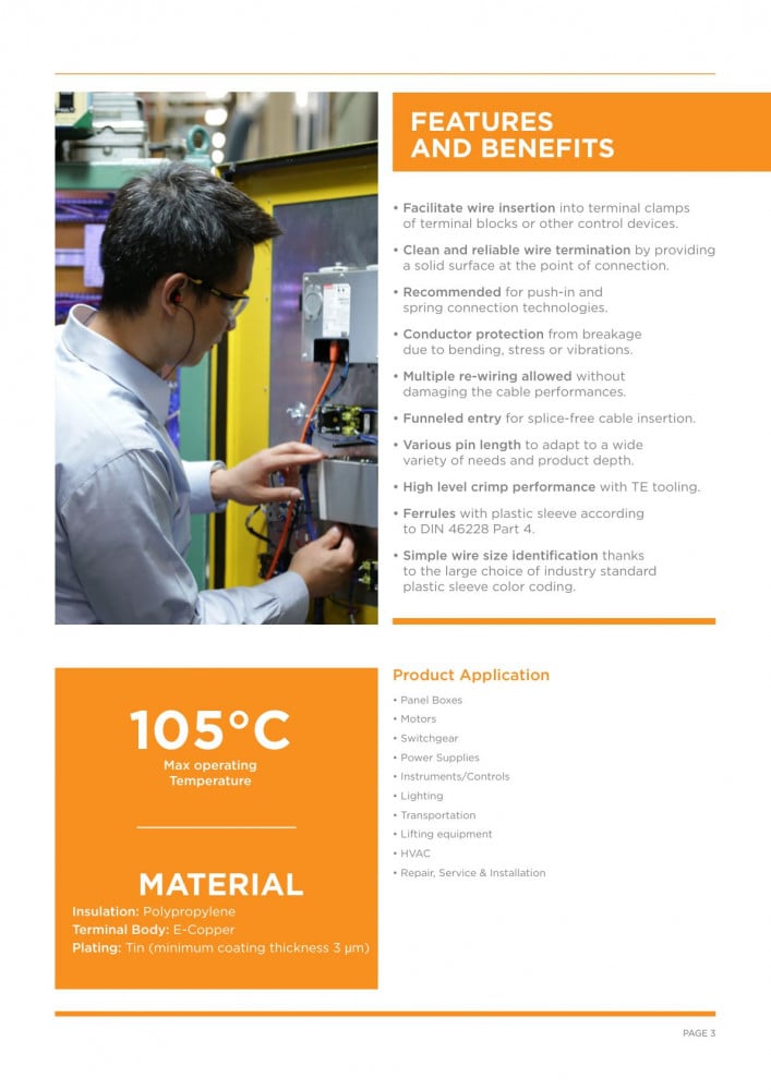 TE Connectivity wire end ferrules brochure page 3