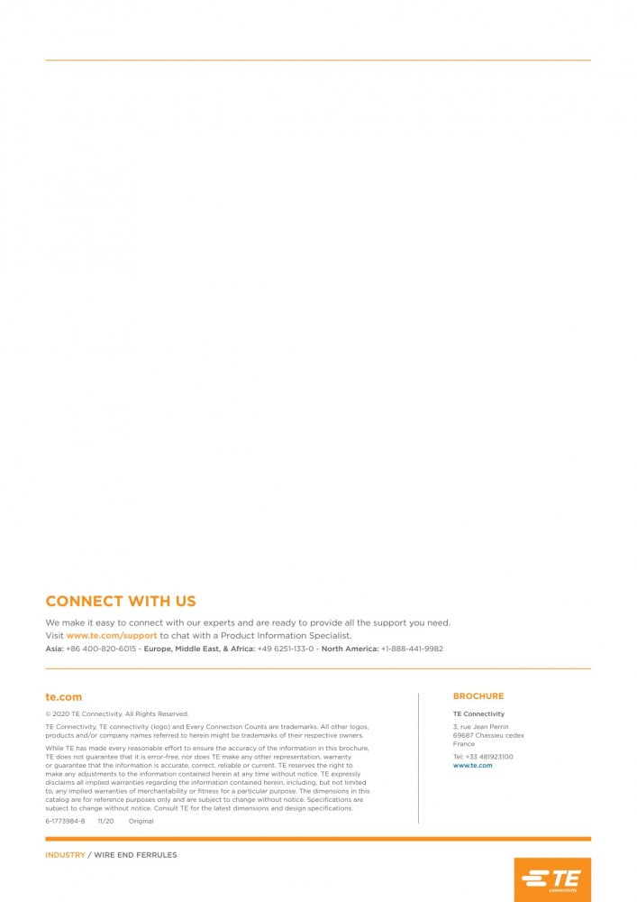 TE Connectivity wire end ferrules brochure page 8