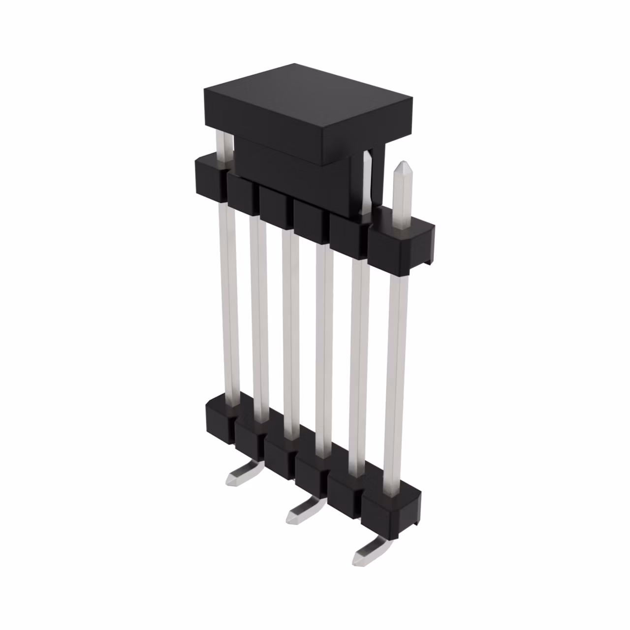 Milli-Grid PCB Header, 2.00mm Pitch, Surface Mount, Single Row, Dual Body, Vertical, 6 Circuits, 2.50µm Tin (Sn) Plating, 15.00mm Stacking Height, Tape and Reel, with Cap, Lead-Free for sale