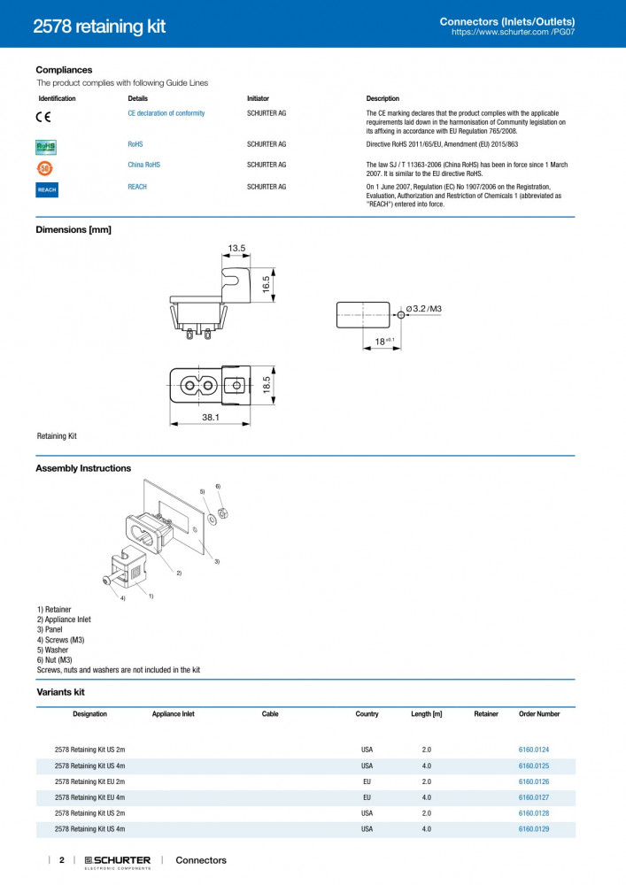 SCHURTER 6160.0137 documentation page 2