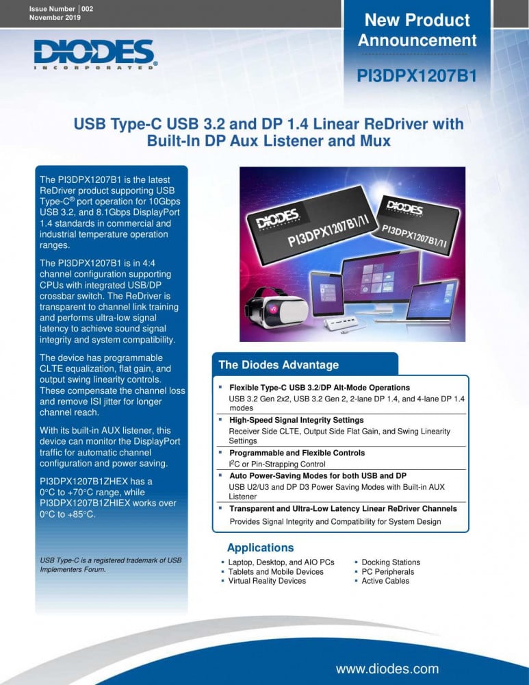 PI3DPX1207B1 technical document page 1