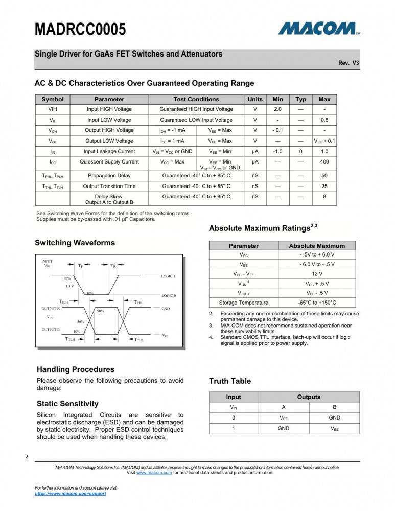 MADRCC0005 technical document, page 2
