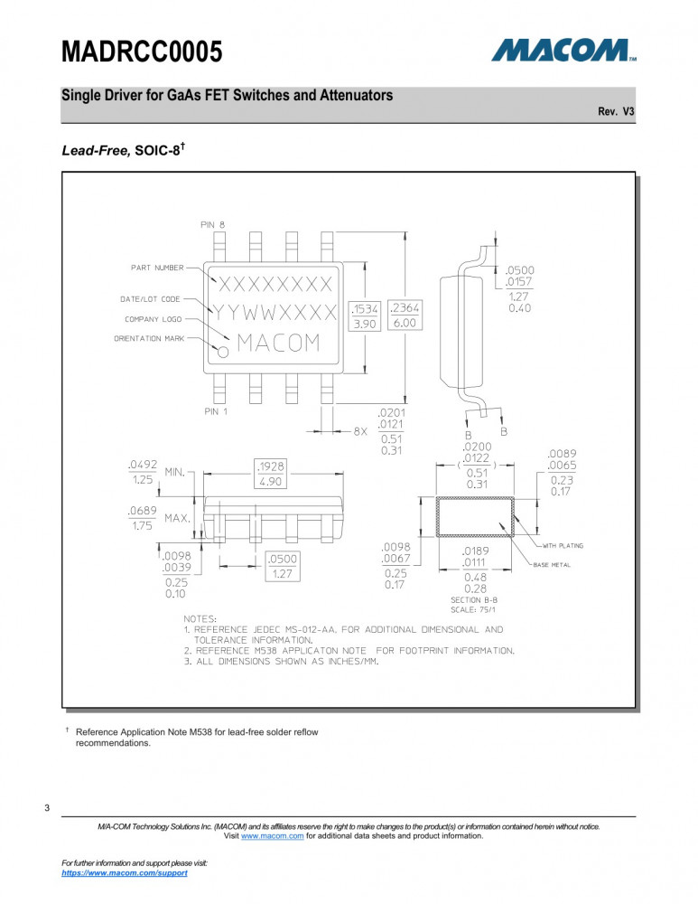 MADRCC0005 technical document, page 3