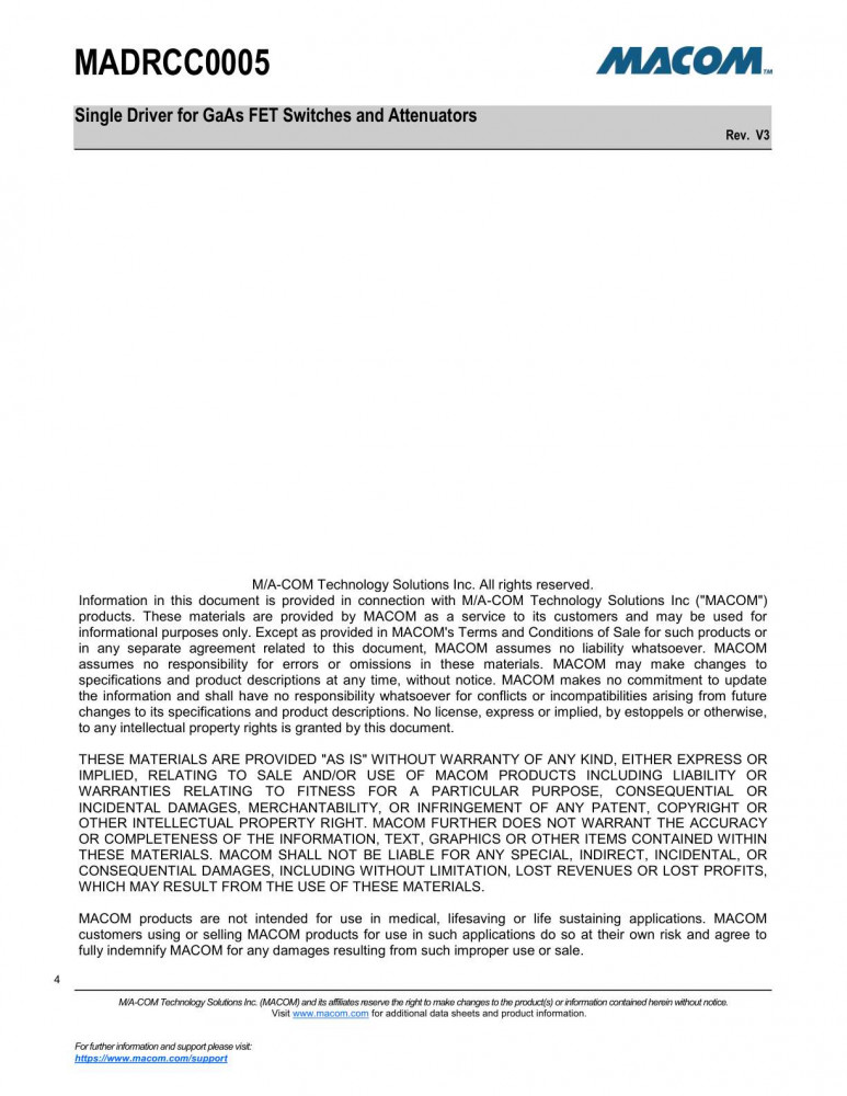MADRCC0005 technical document, page 4