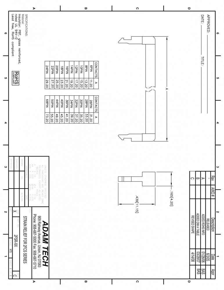 ADAM TECH 2FSR-30 technical drawing preview