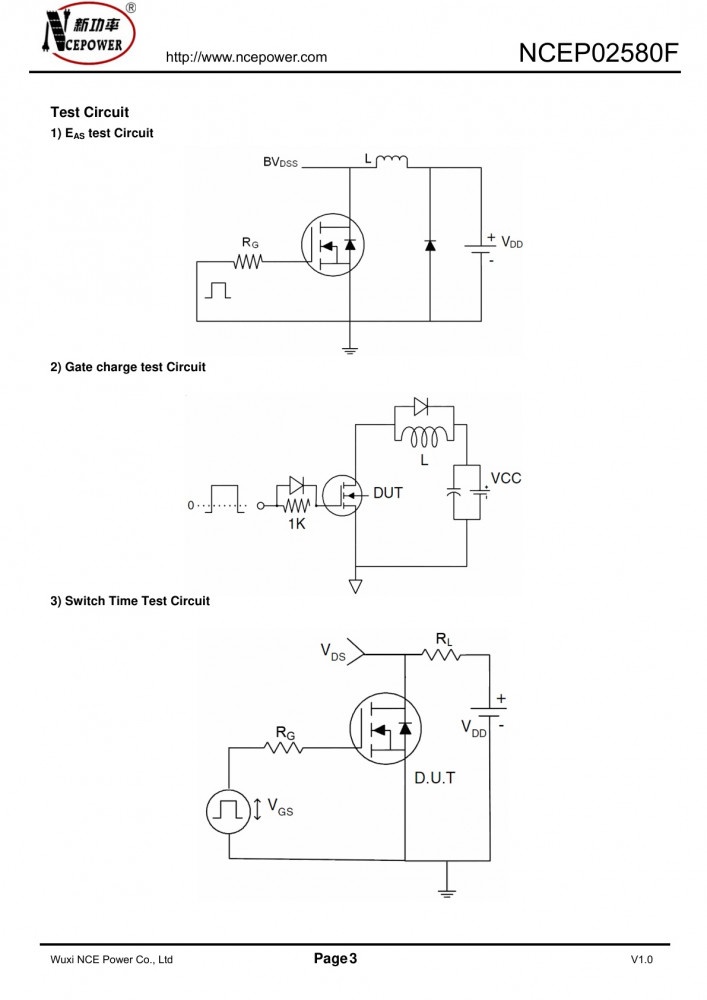 NCEP02580F datasheet page 3