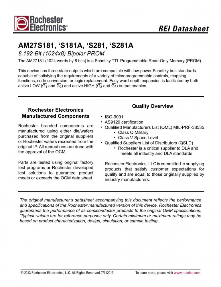 27S181 datasheet page 1