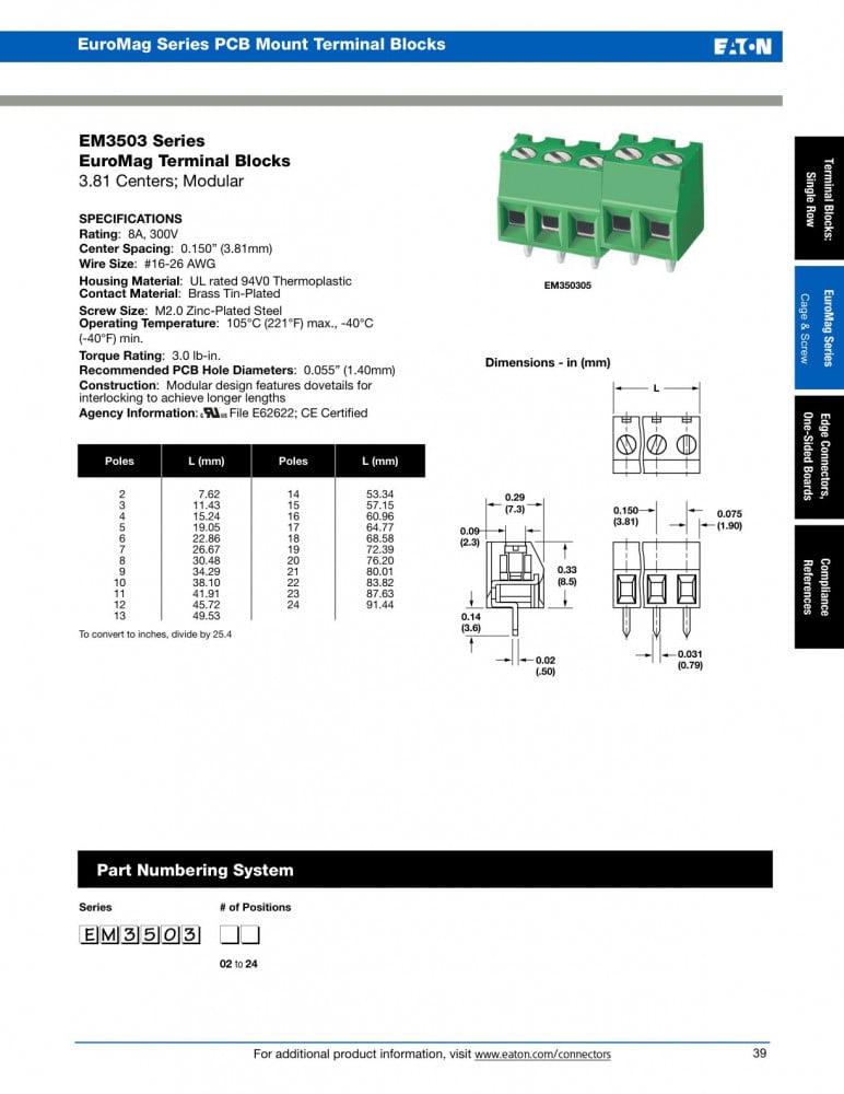 EATON EM3503 series technical document