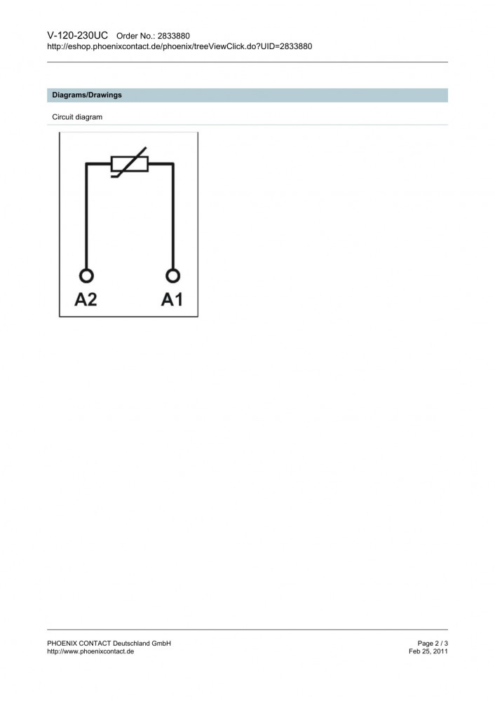 Phoenix Contact 2833880 V-120-230UC product document page 2