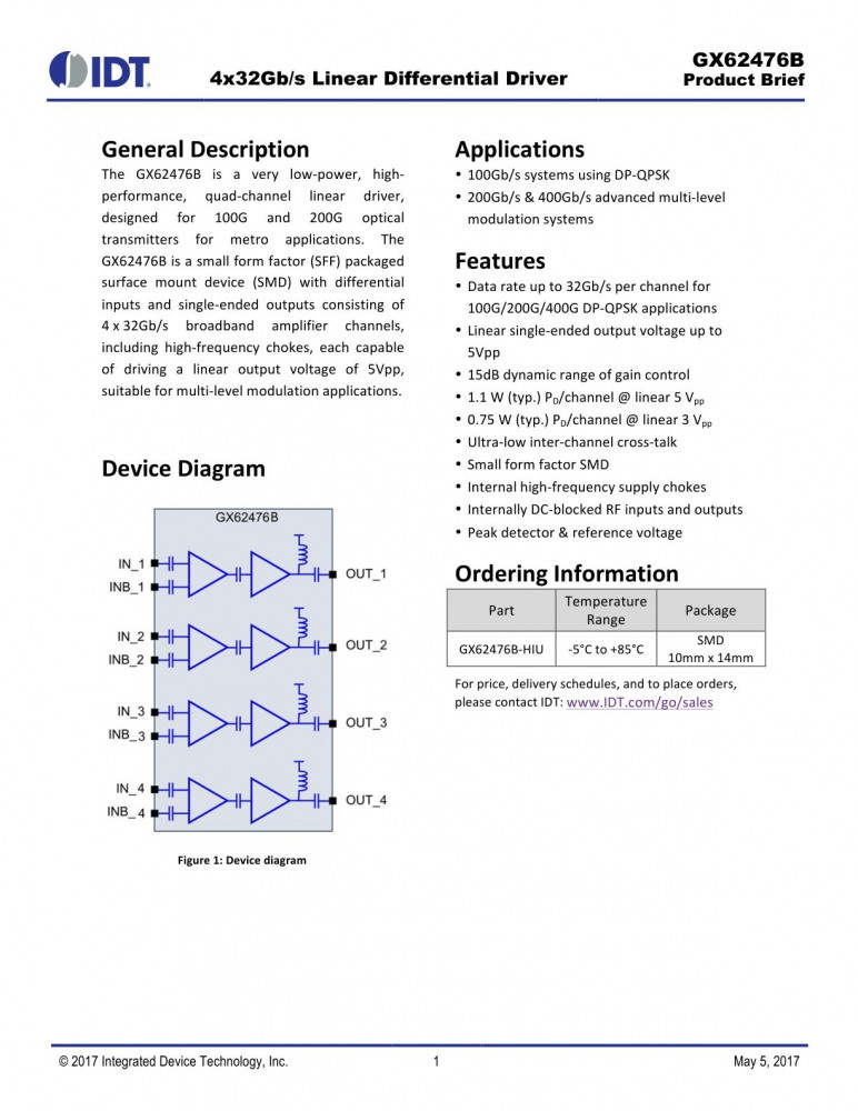 GX62476B-HIU technical document page 1