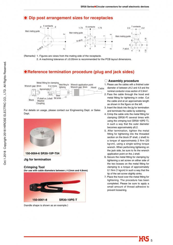 HRS SR30 series documentation page 5