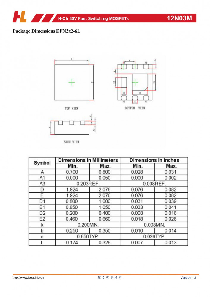 12N03M datasheet page 5