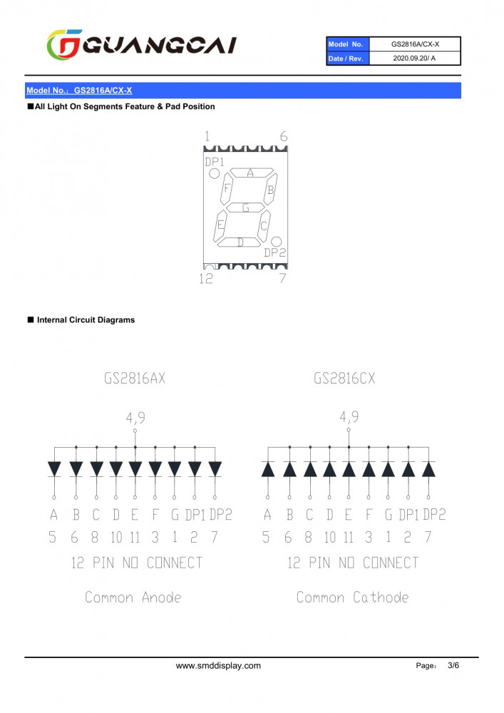 GS2816 series datasheet page 3