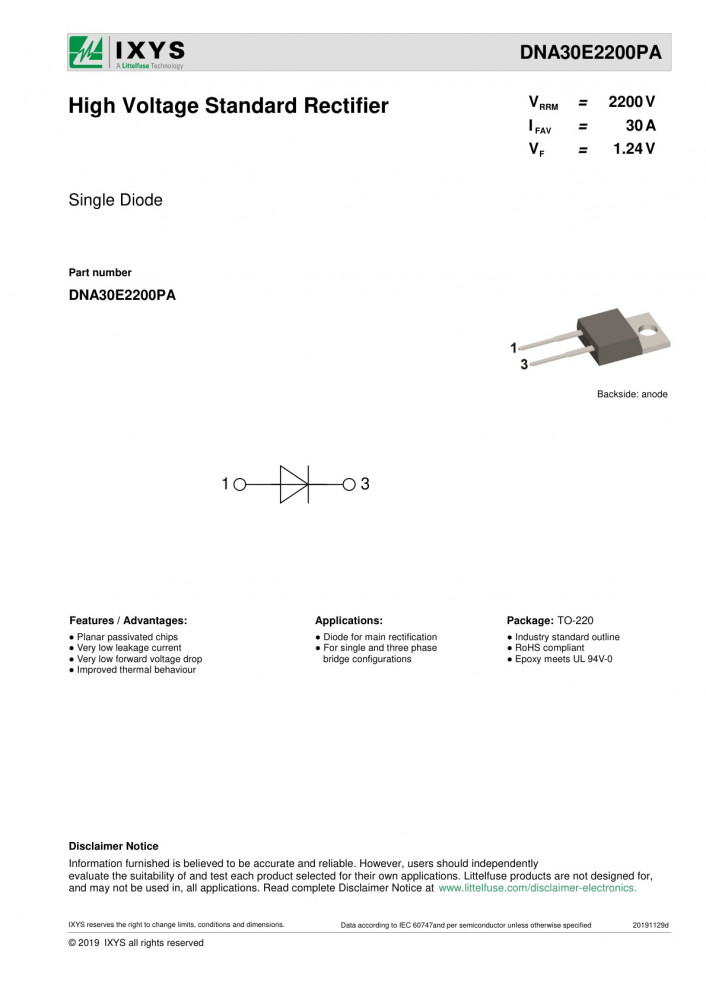 DNA30E2200PA datasheet page 1