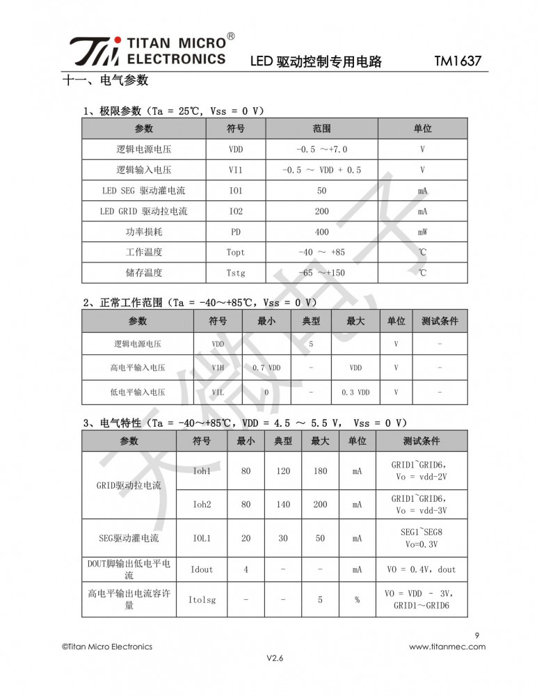 TM1637-DIP20 datasheet page 9