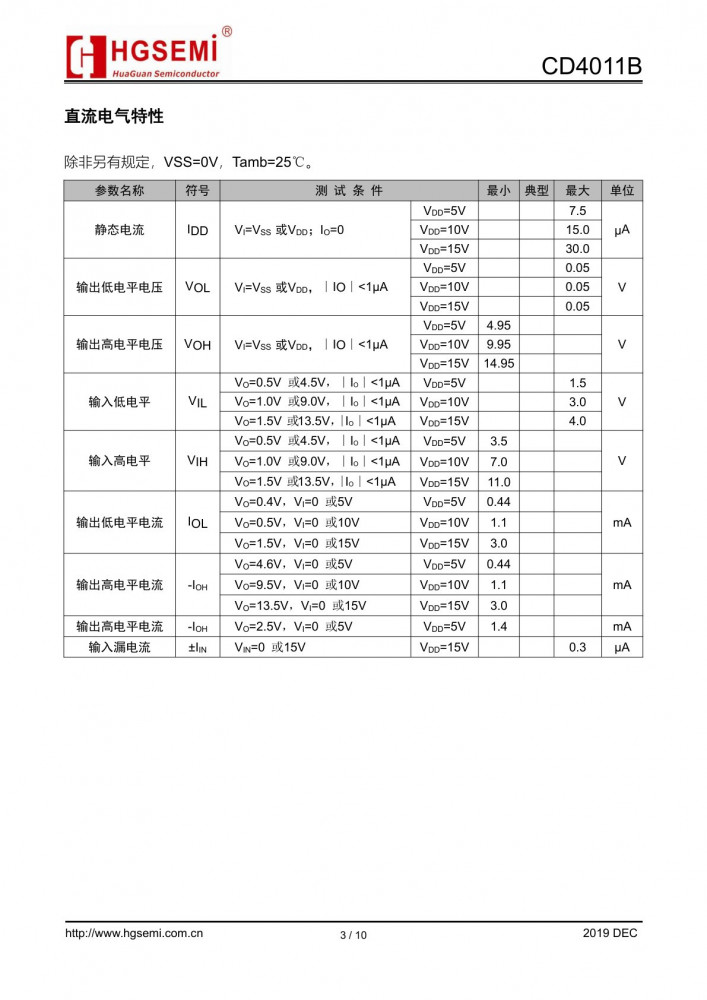 CD4011B datasheet page 3