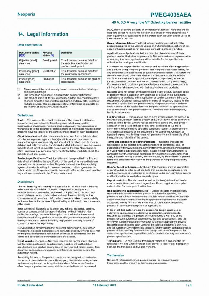 PMEG4005AEA datasheet page 7