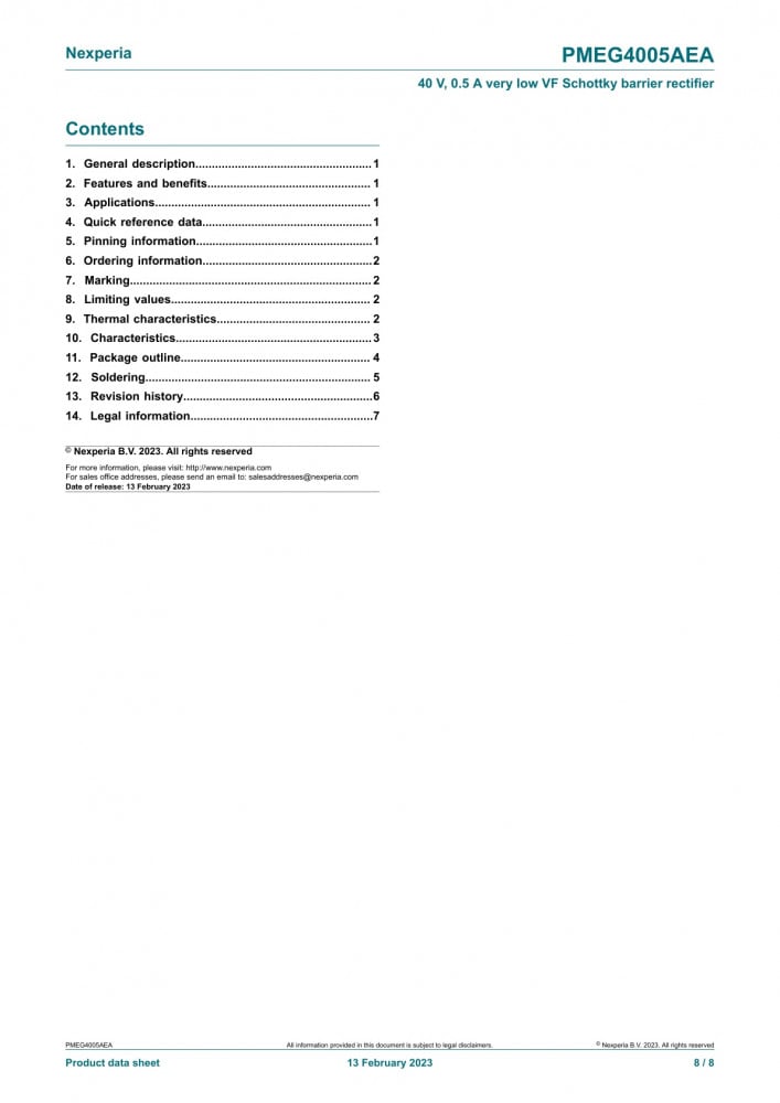 PMEG4005AEA datasheet page 8