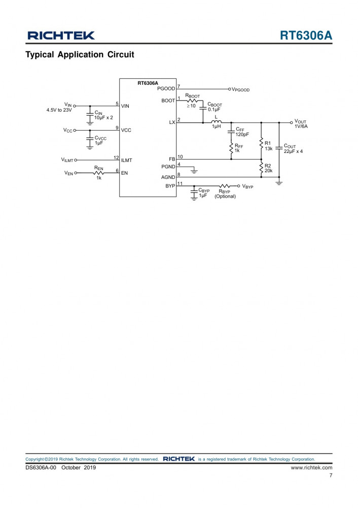 RT6306A technical document, page 7