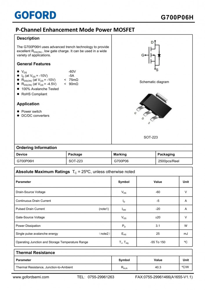 G700P06H datasheet page 1