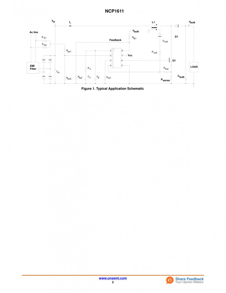 NCP1611 datasheet page 2