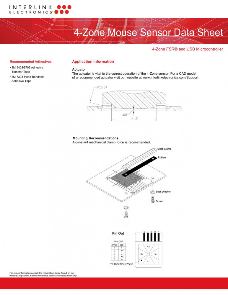 4-Zone Mouse Sensor technical document, page 3