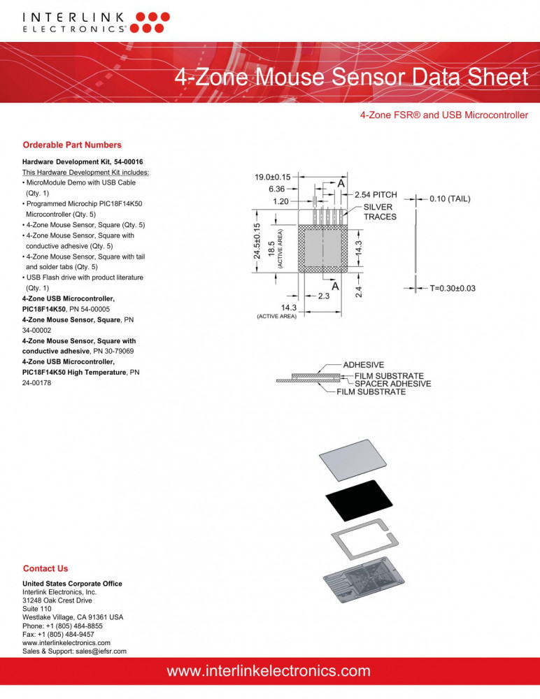 4-Zone Mouse Sensor technical document, page 4