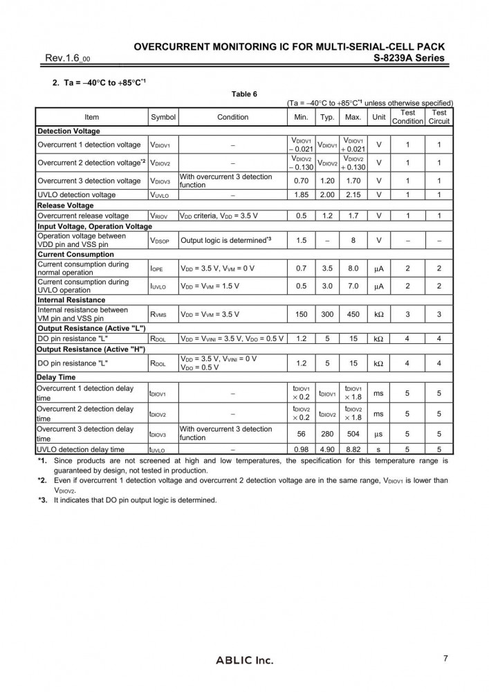S-8239A datasheet page 7