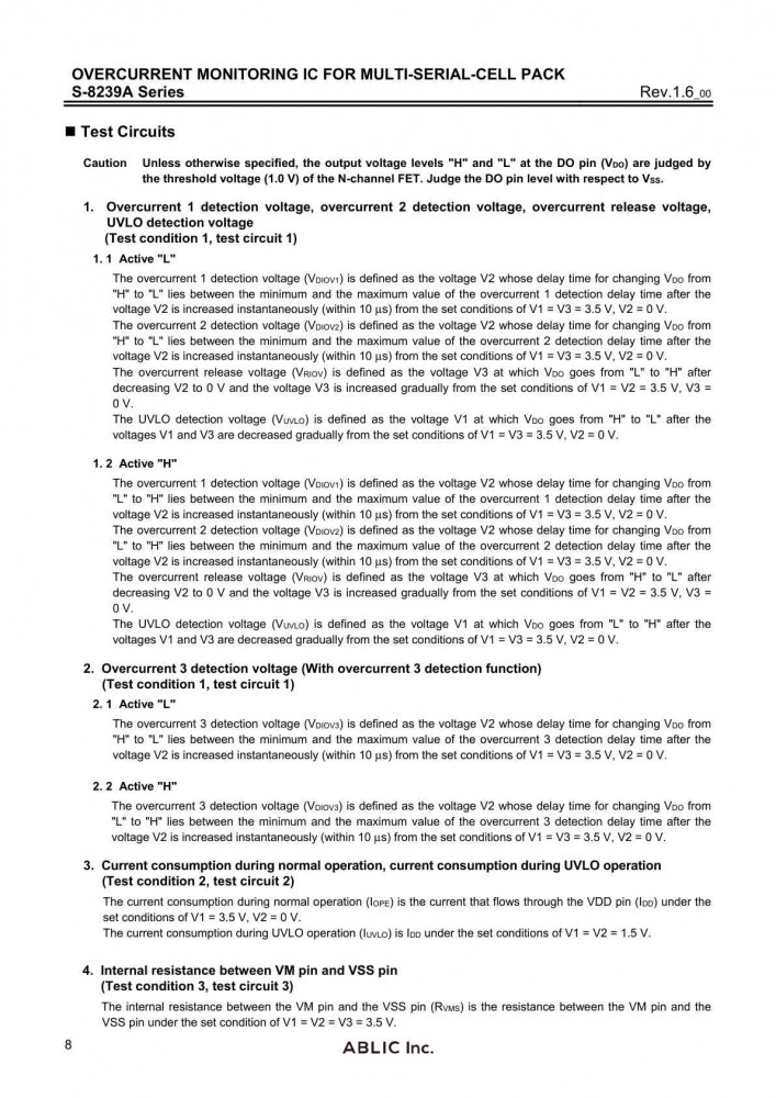 S-8239A datasheet page 8