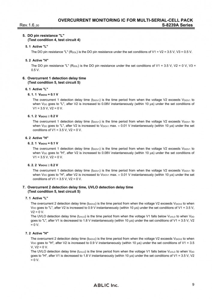 S-8239A datasheet page 9
