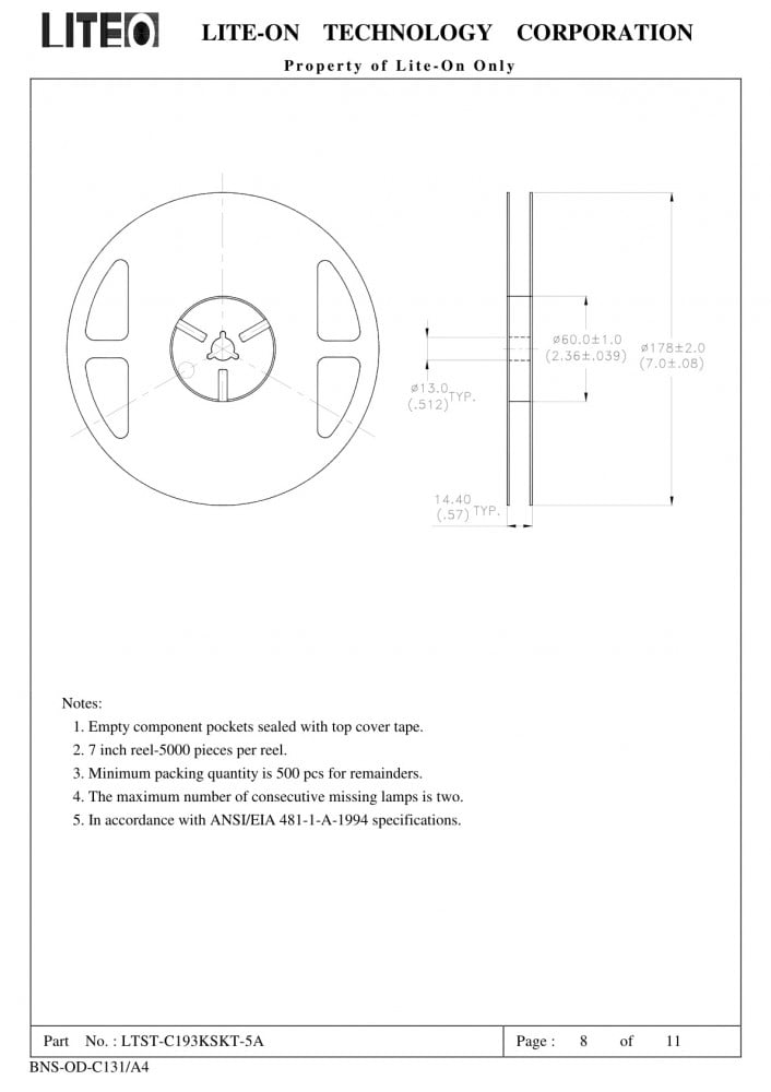 LTST-C193KSKT-5A datasheet page 9