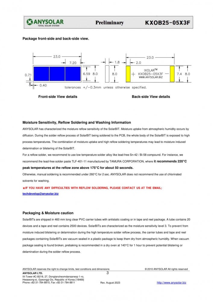 ANYSOLAR KXOB25-05X3F-TB datasheet page 3