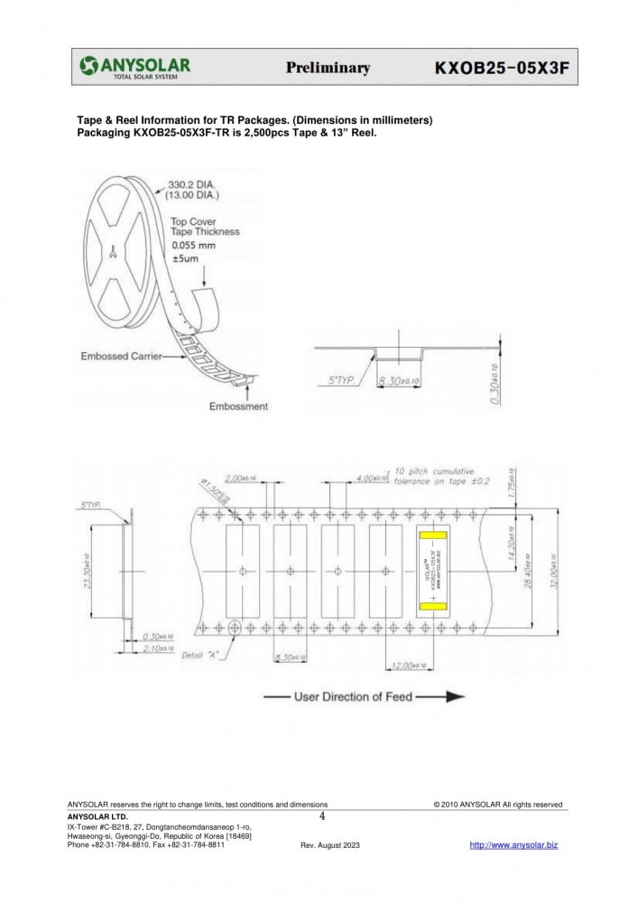 ANYSOLAR KXOB25-05X3F-TB datasheet page 4