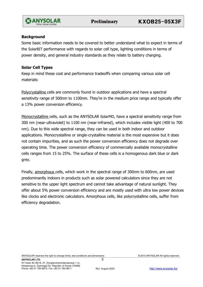 ANYSOLAR KXOB25-05X3F-TB datasheet page 5