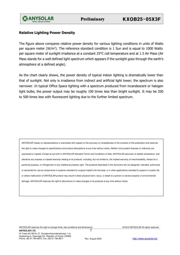 ANYSOLAR KXOB25-05X3F-TB datasheet page 7