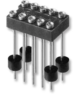 Elevated Display DIP Socket with Bifurcated Contacts – Series 8XXX
