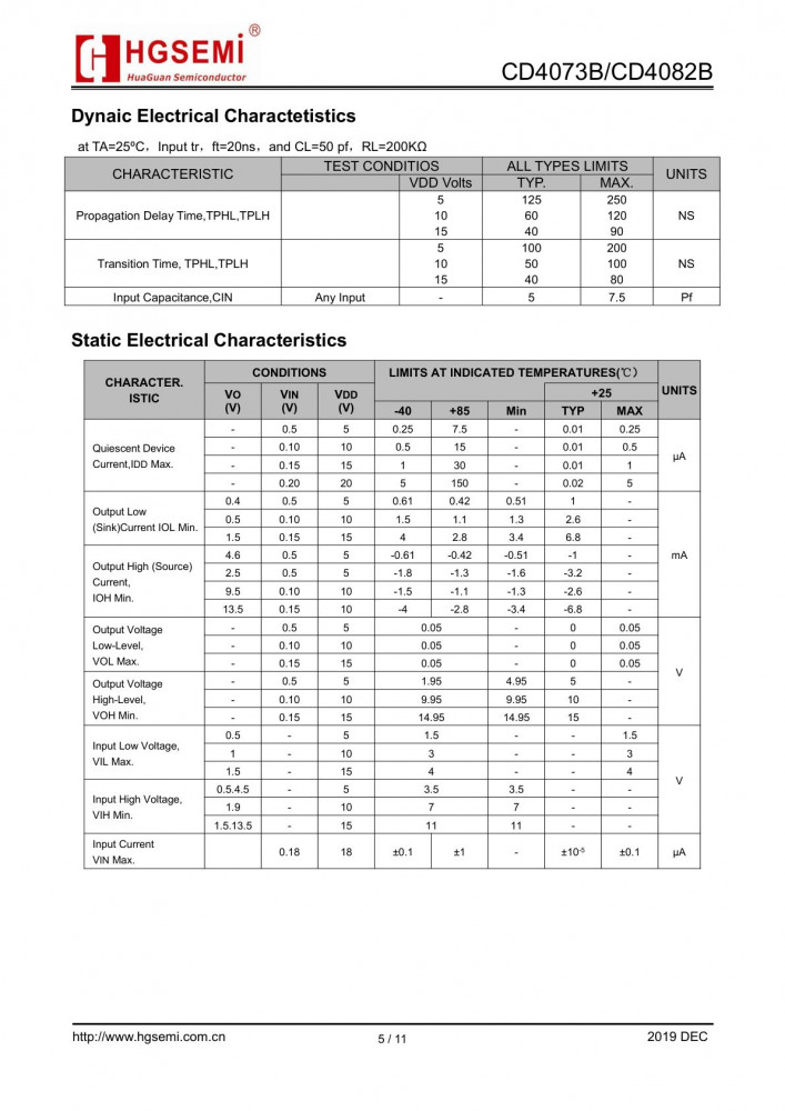 CD4073BMT/TR datasheet page 5
