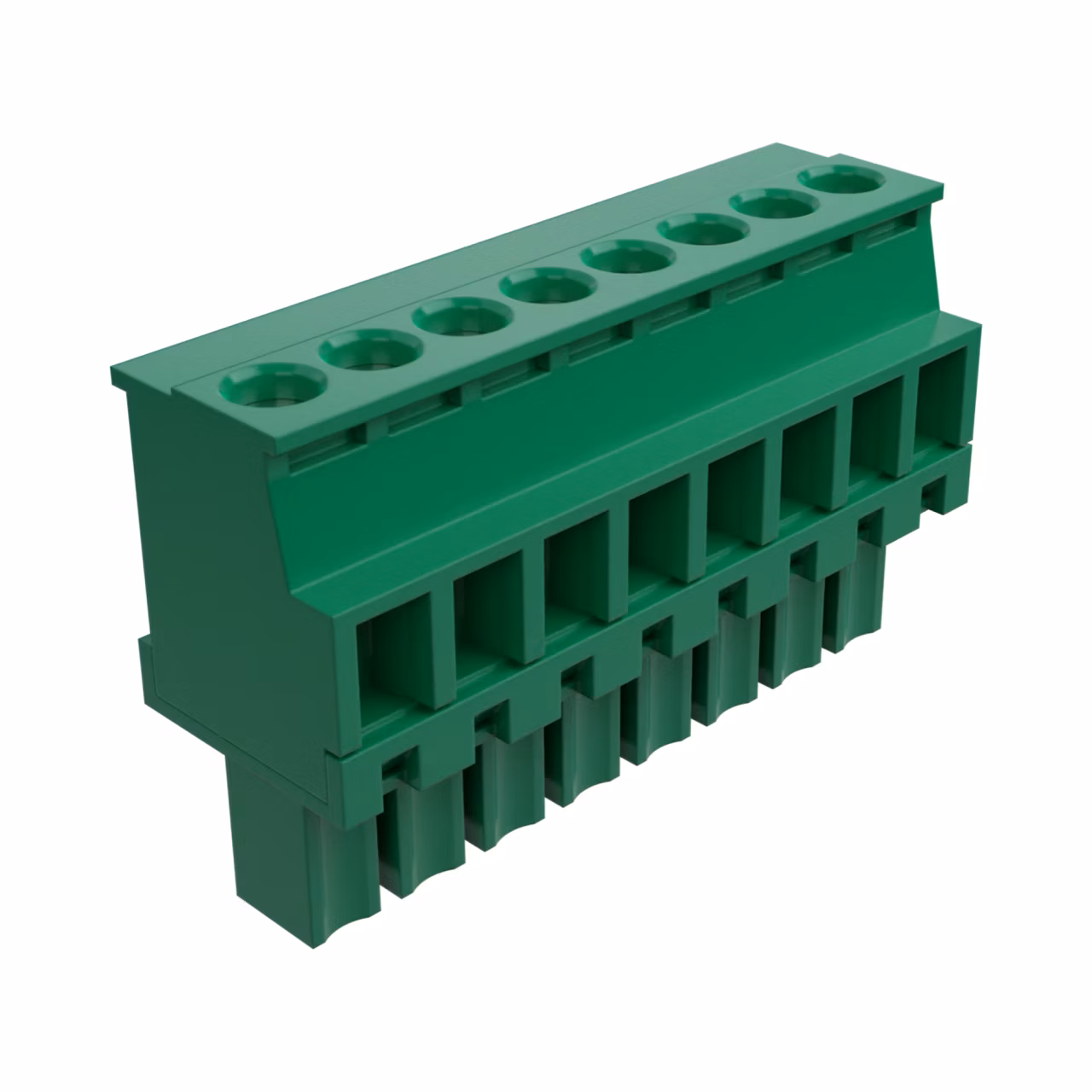 3.81mm Pitch Eurostyle Vertical Plug, Rear Wire Entry, Green Housing, Gold (Au) Plated, 8 Circuits for sale
