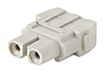 Heavy-Duty Push-in Terminal Insert, Female, 6-Pole, 16A, Silver (Ag) Plated Contacts, Size 6B «44x27»