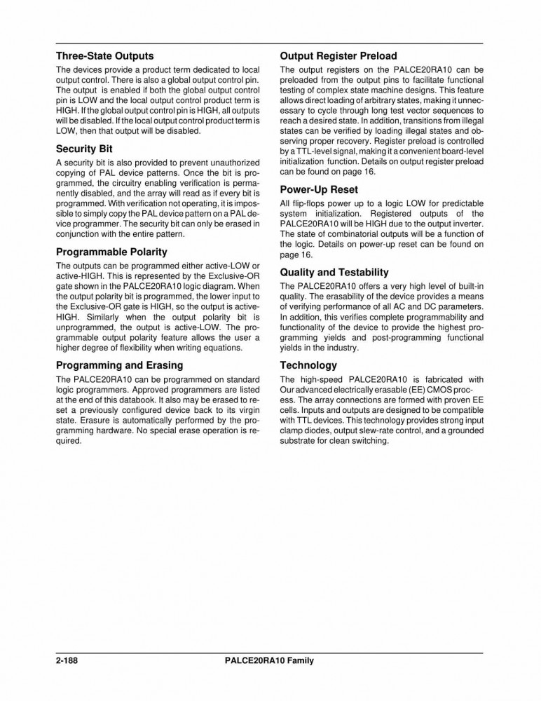 PALCE20RA10 datasheet page 5