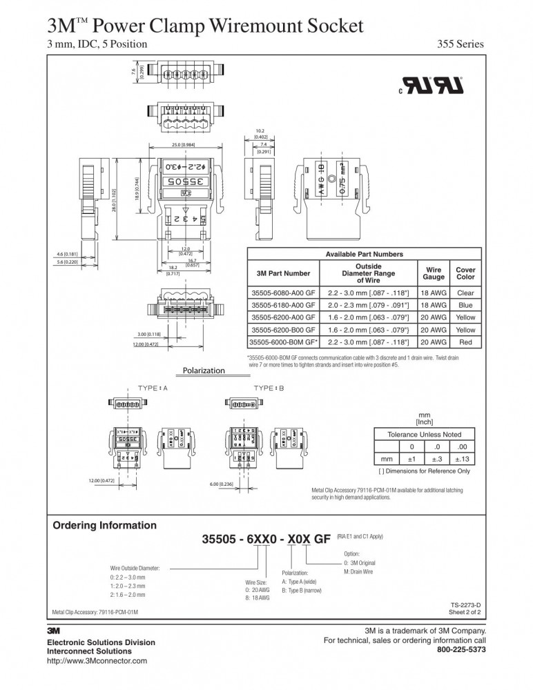 3M 35505-6080-A00GF technical document page 2