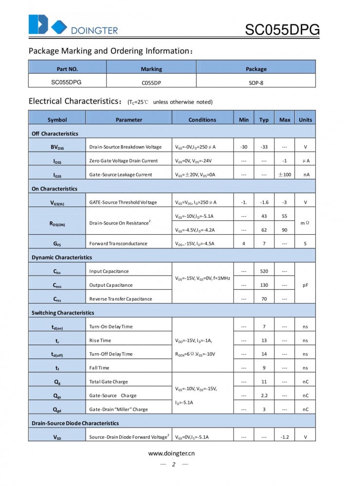 SC055DPG datasheet page 2