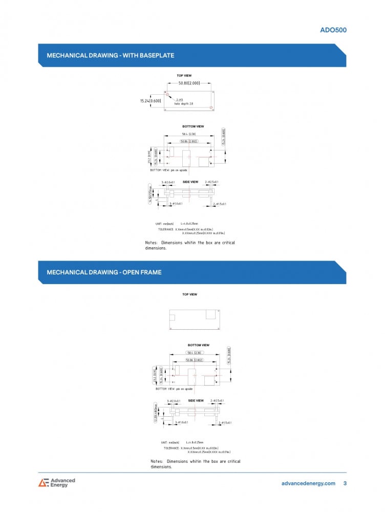ADO500 datasheet page 3